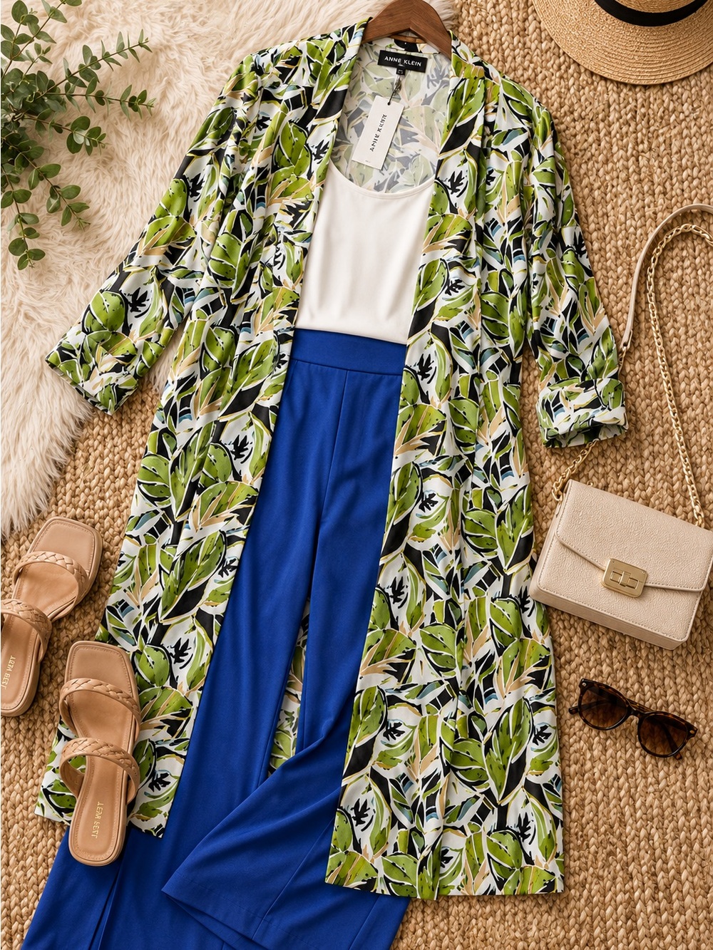 Anne Klein | Sweaters | Nwt Anne Klein Open Front Duster X Tropical ...